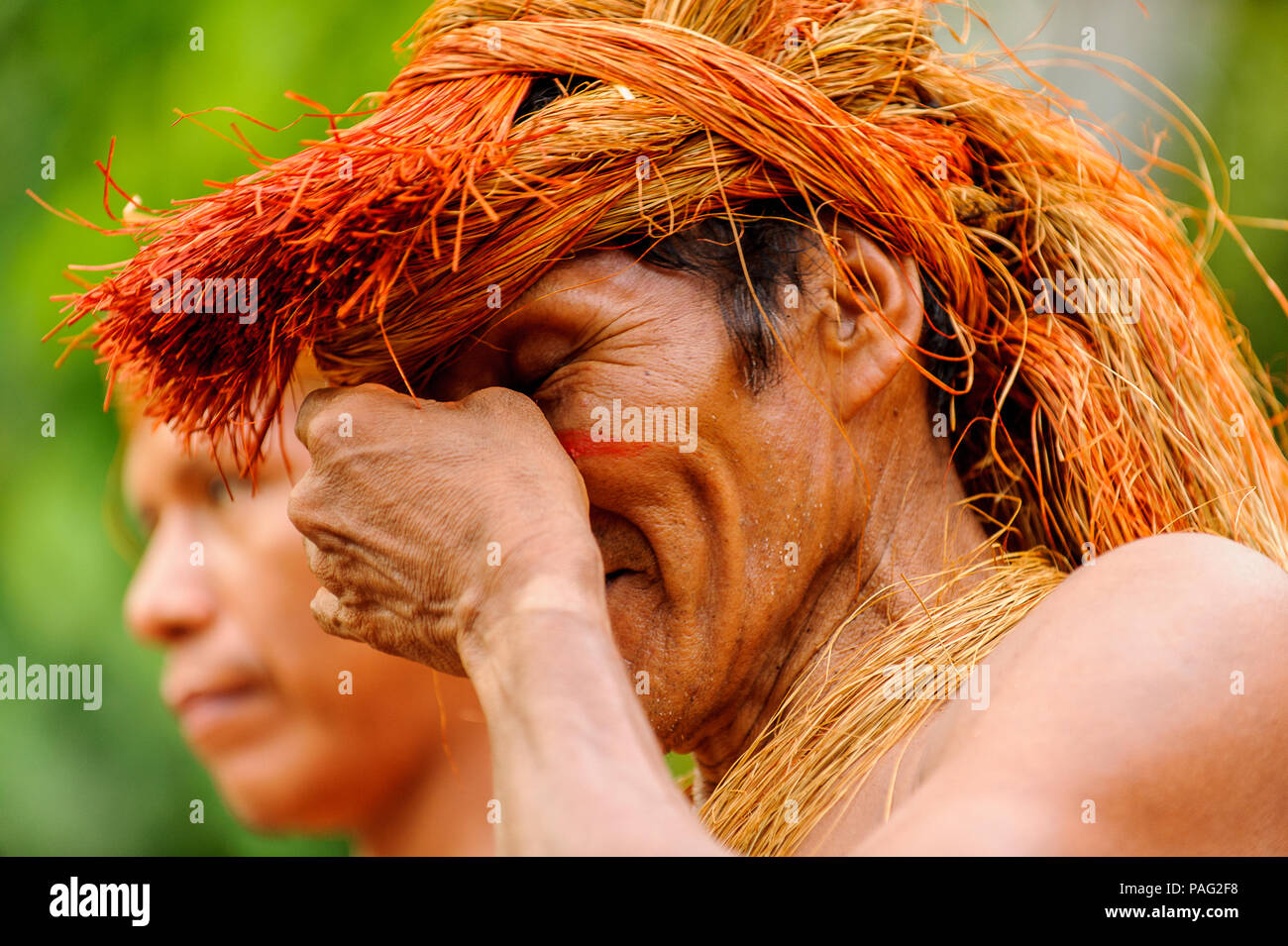AMAZONIA, PERU - NOV 10, 2010: Unidentified Amazonian man smiles ...