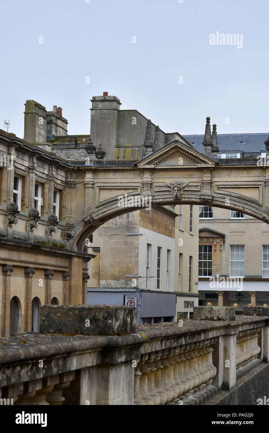 A view of Bath, Somerset, United Kingdom. Featuring the Roman Baths ...