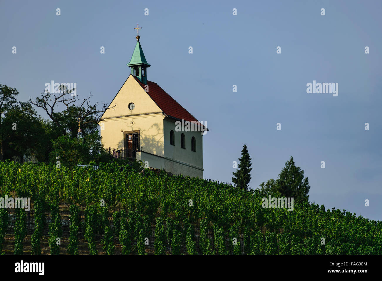 Old Chapel on a Hill Stock Photo - Alamy
