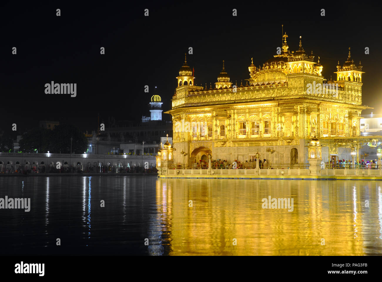 The sanctum of Sri Harmandir Sahib , fully coverd in gold foil, fully ...