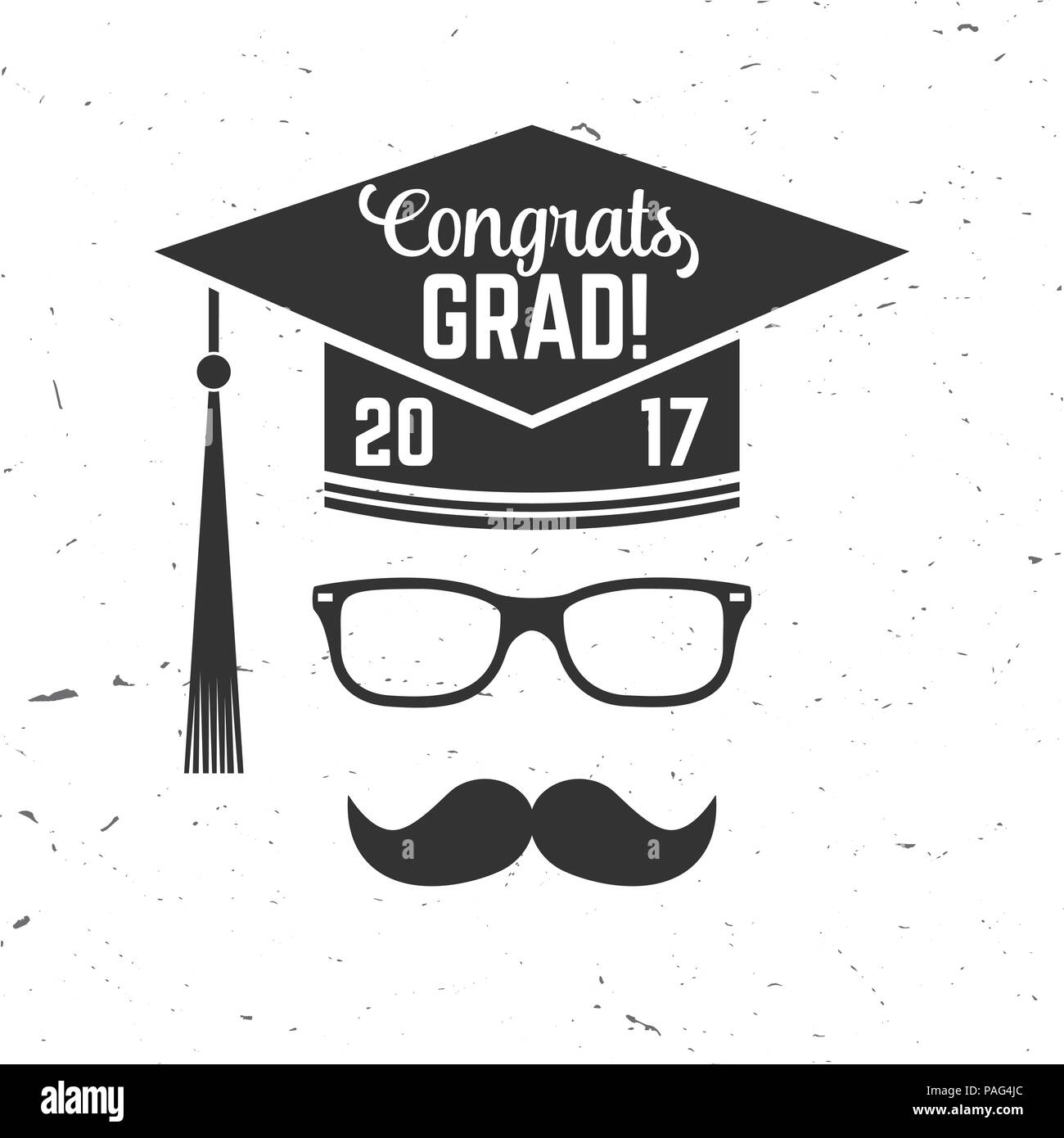 Vector Class of 2017 badge. Concept for shirt, print, seal, overlay or ...