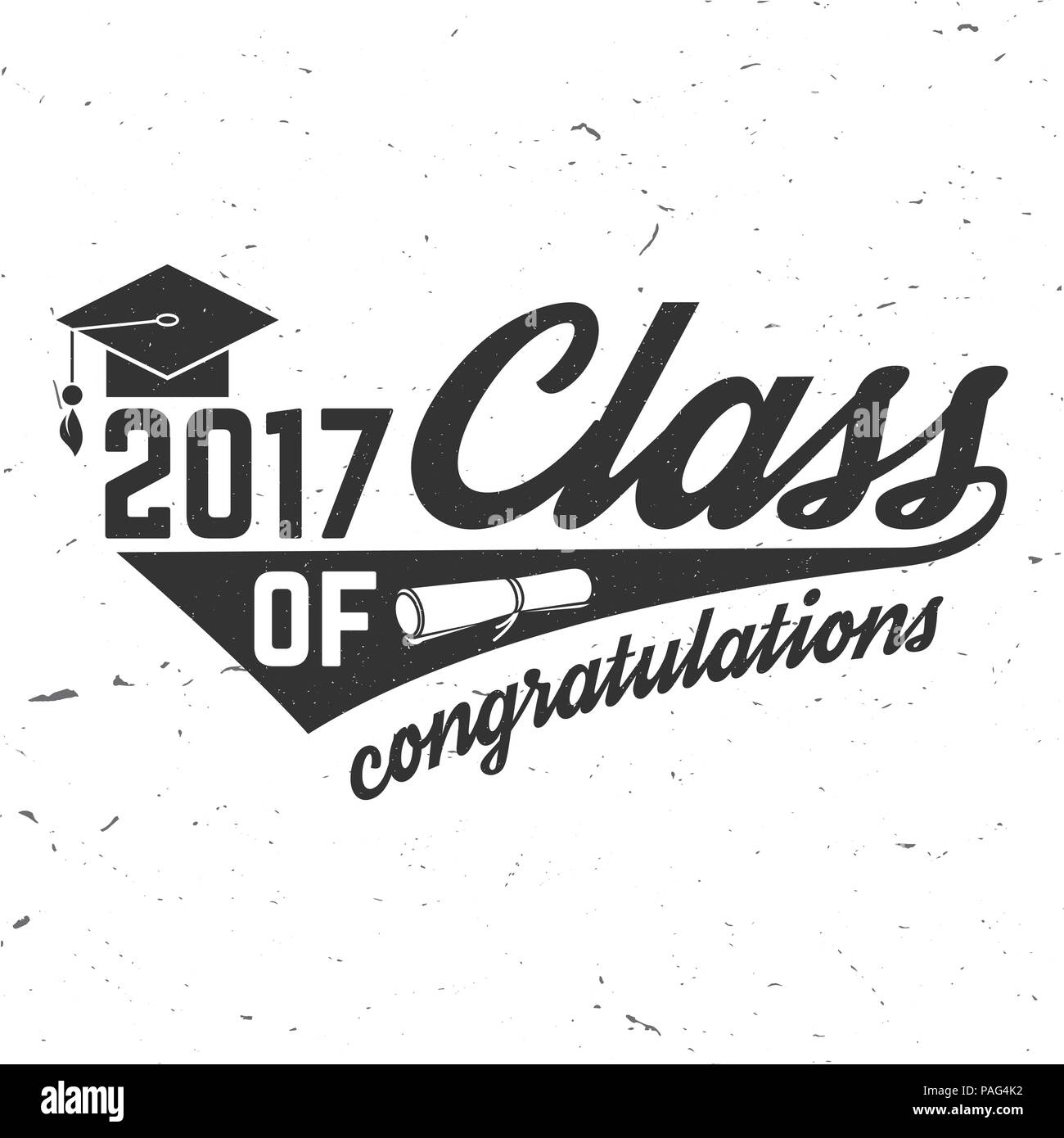 Vector Class of 2017 badge. Concept for shirt, print, seal, overlay or ...