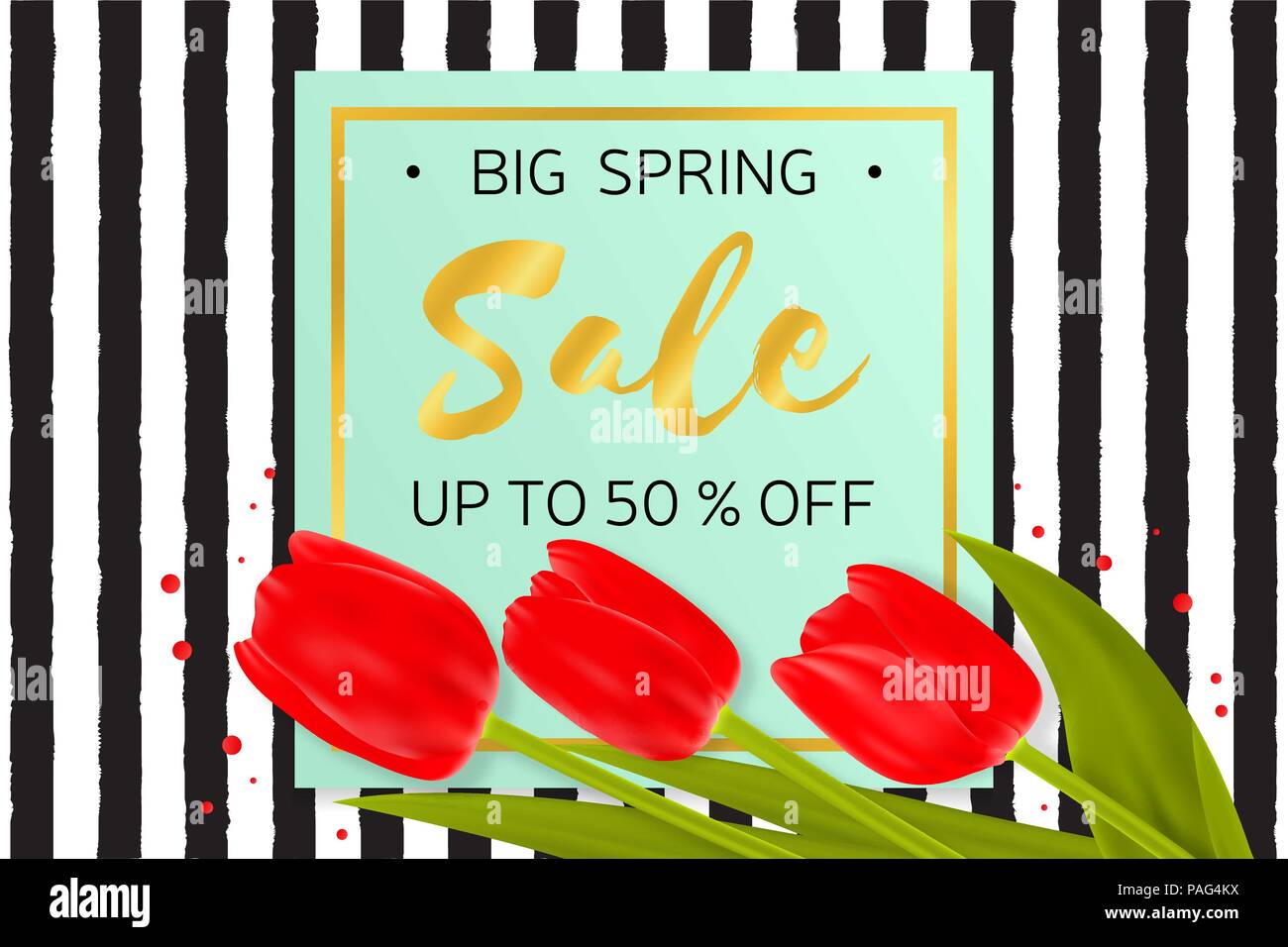Vector illustration of stylish Big Spring sale background with ...