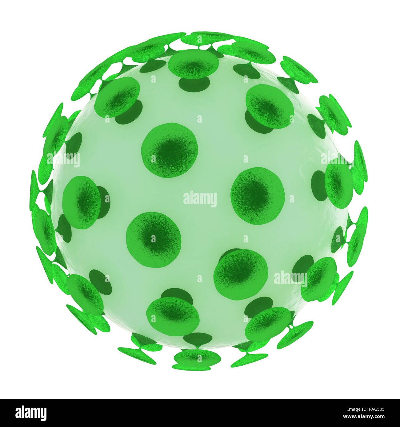 Flu Virus Structure Isolated On White Background Stock Photo - Alamy