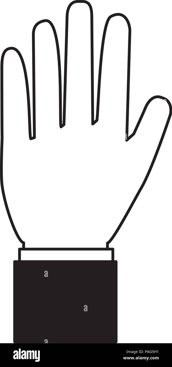 hand showing five fingers image Stock Vector Image & Art - Alamy