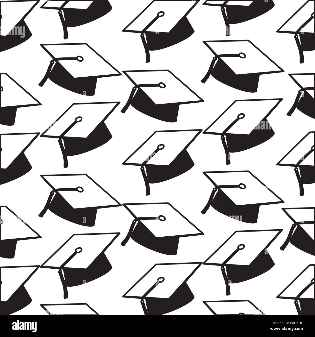 graduation hat school achievement background symbol Stock Vector Image ...