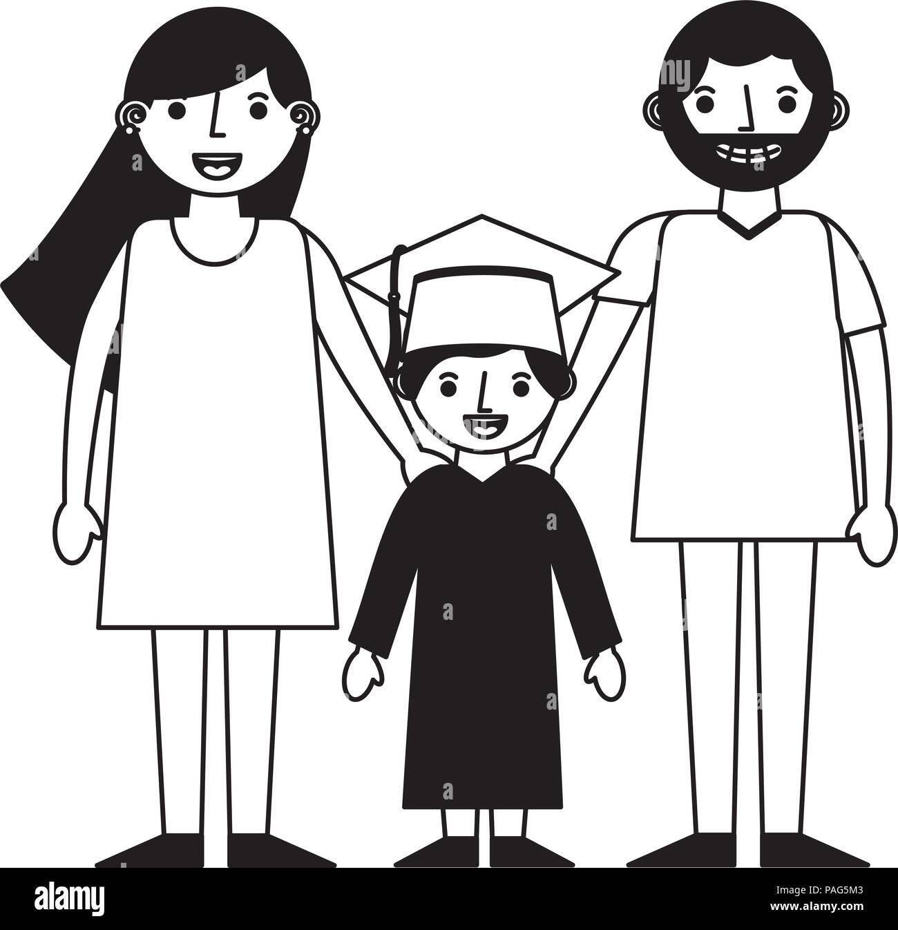 College graduation parents Stock Vector Images - Alamy