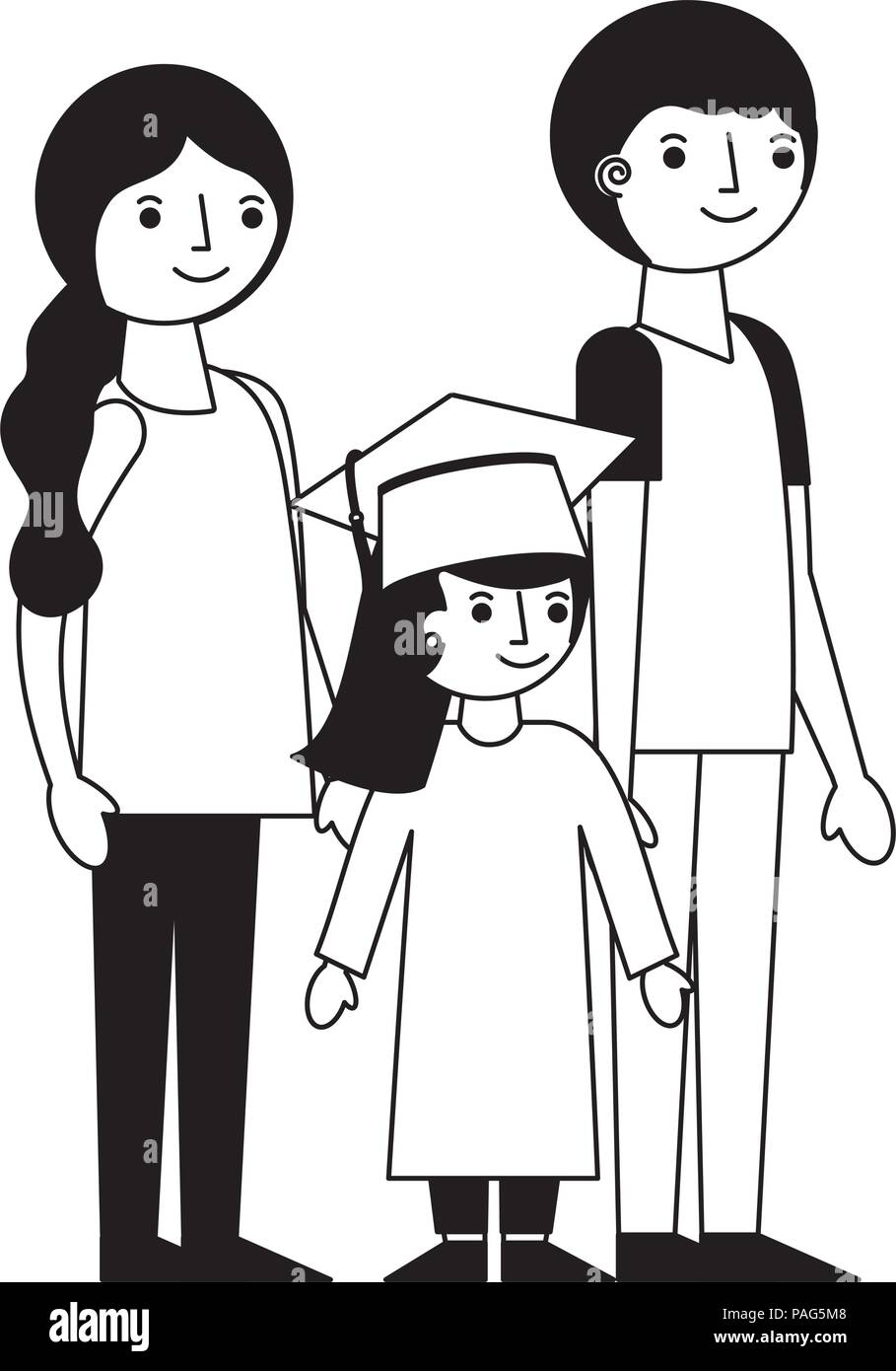 College graduation parents Stock Vector Images - Alamy