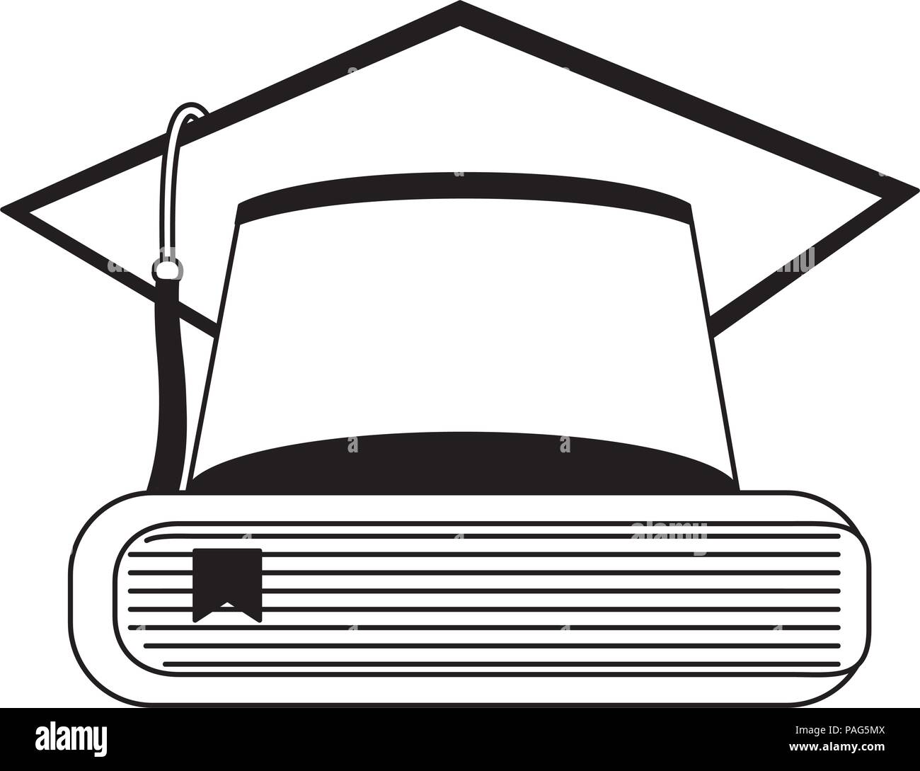 graduation hat books school achievement Stock Vector Image & Art - Alamy