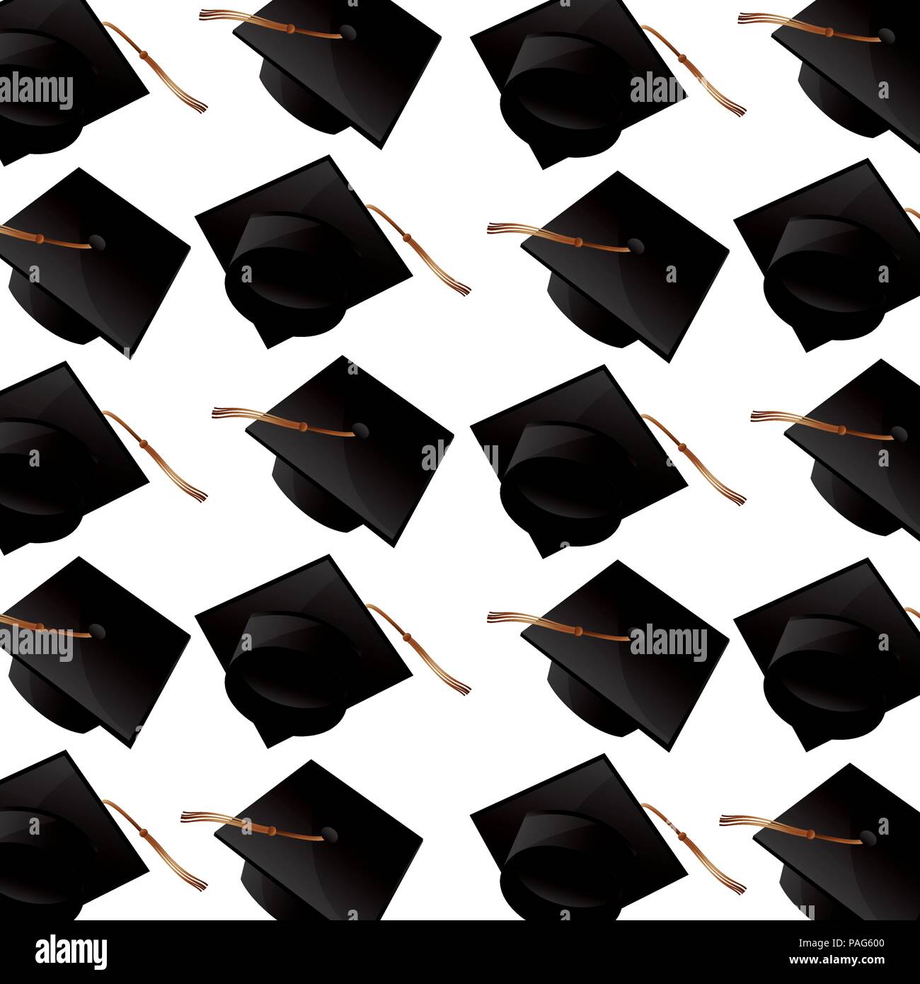 hats graduation pattern background Stock Vector Image & Art - Alamy