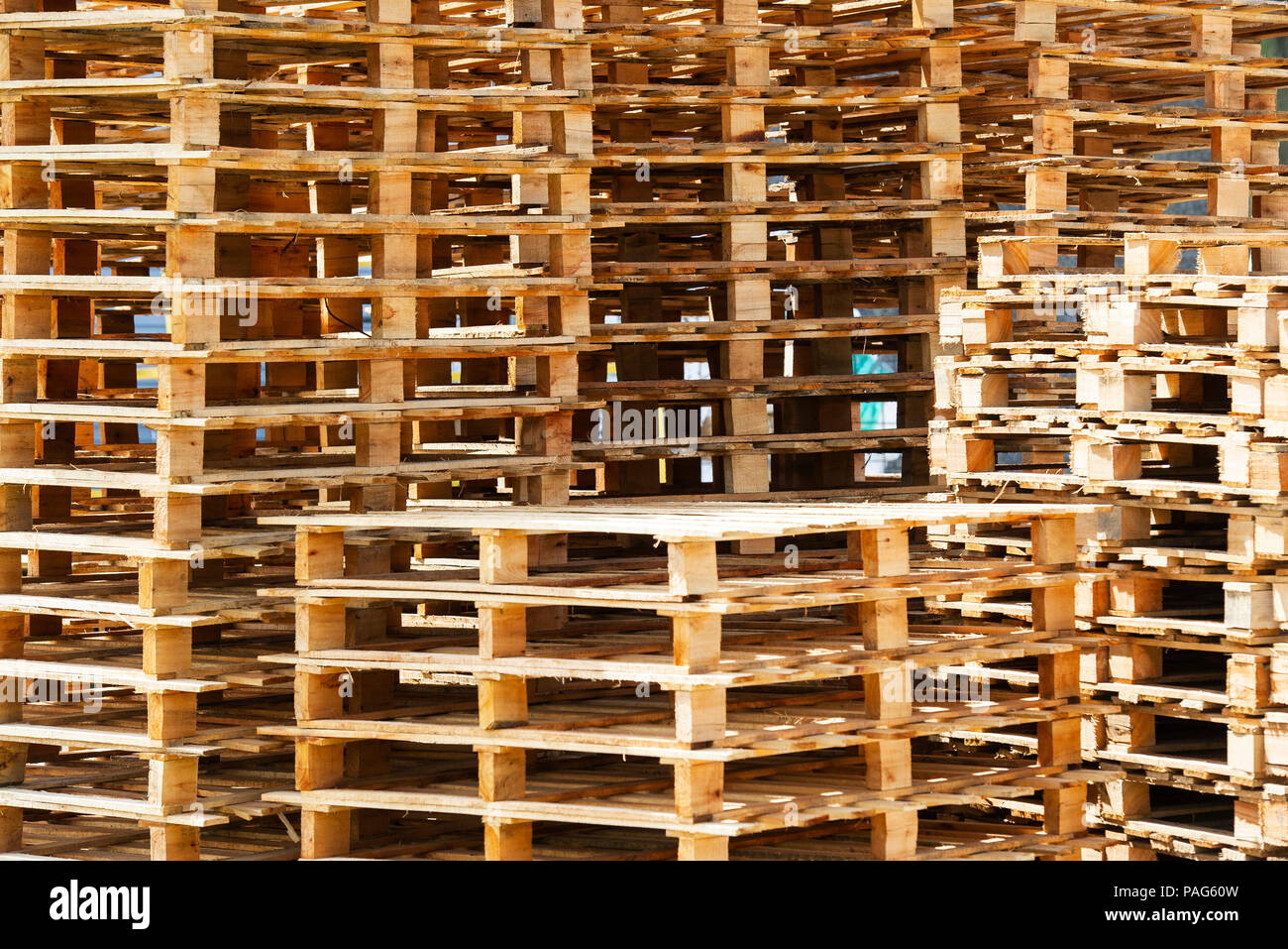 Stack of pallets Stock Photo - Alamy