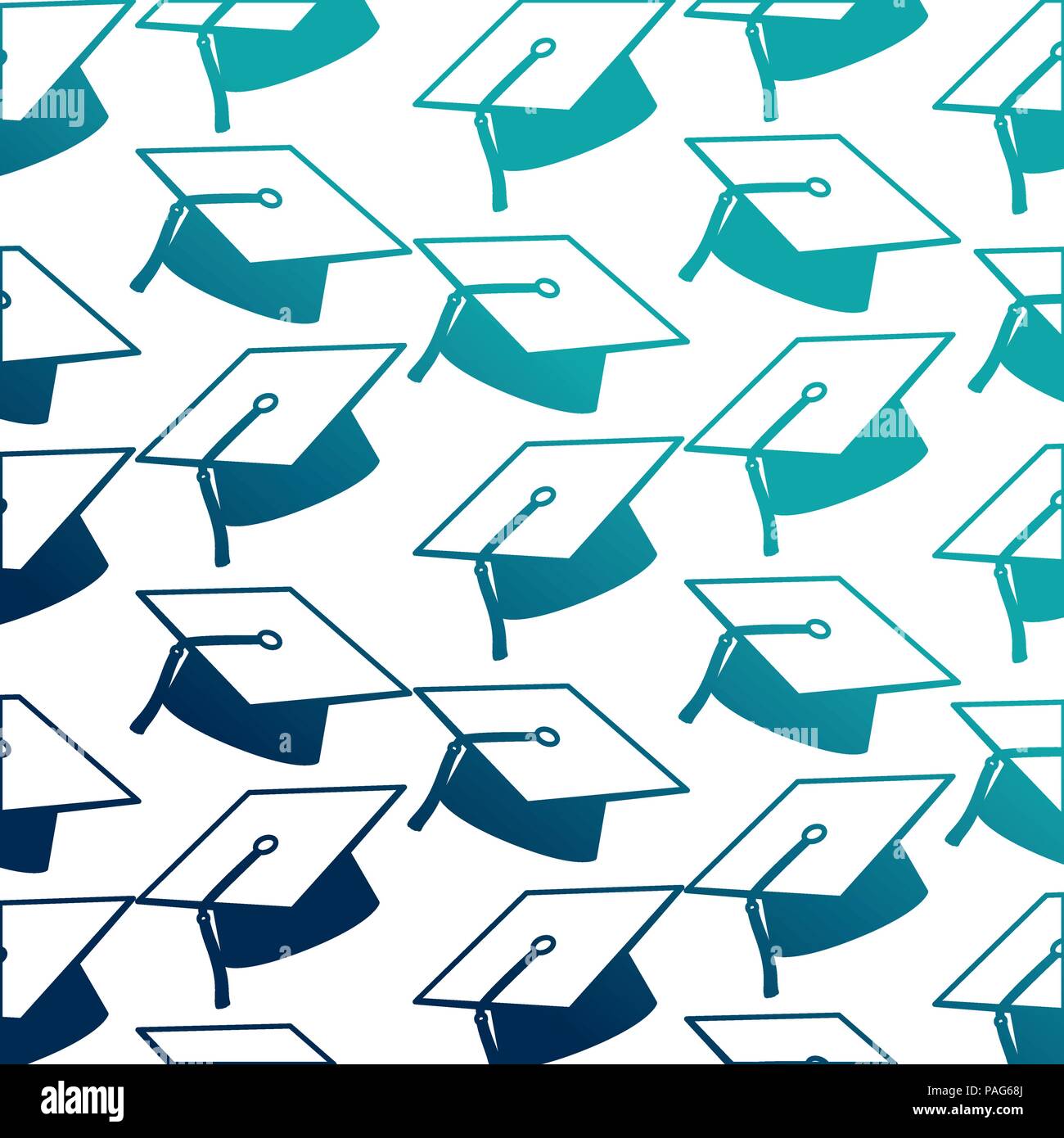 hats graduation pattern background Stock Vector Image & Art - Alamy