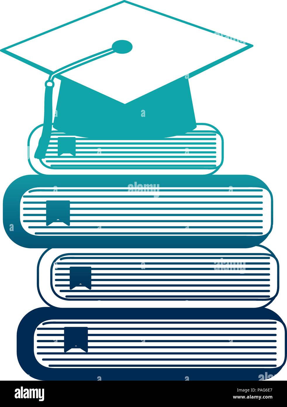 hat graduation with books Stock Vector Image & Art - Alamy