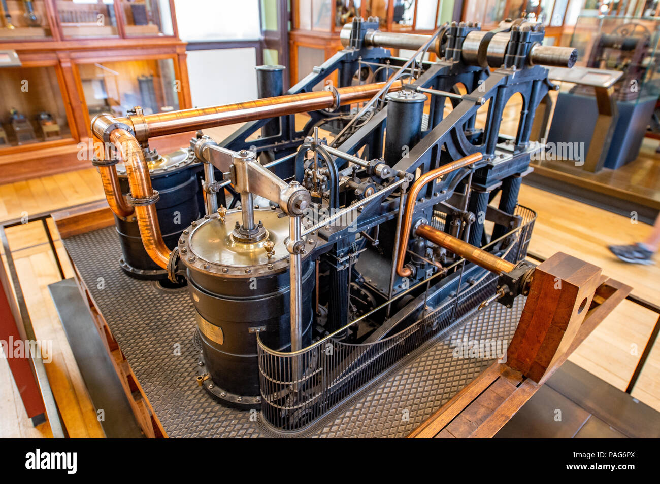 Steam engine from the ship "Le Sphinx", 1830 Stock Photo - Alamy