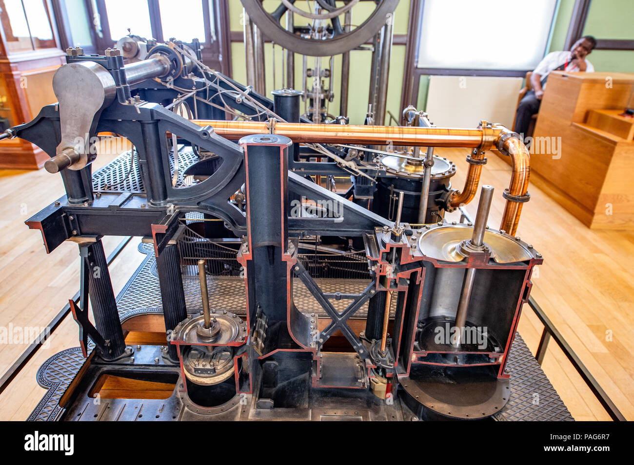 Steam engine from the ship "Le Sphinx", 1830 Stock Photo - Alamy
