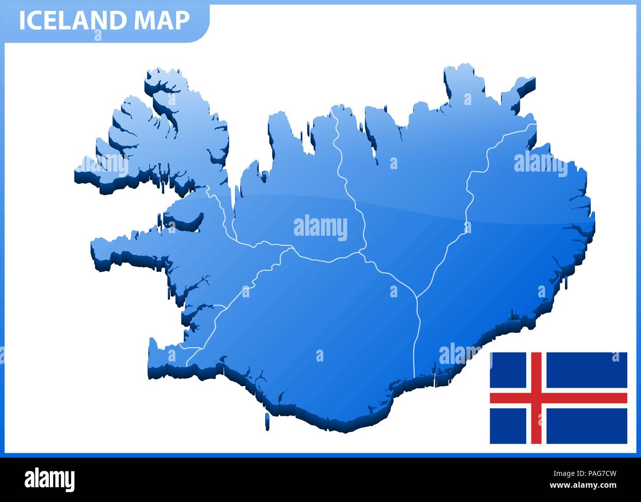 Iceland Island City Map High Resolution Stock Photography and Images ...