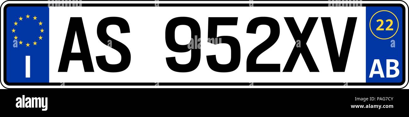 Country identifier eu car registration Stock Vector Images - Alamy