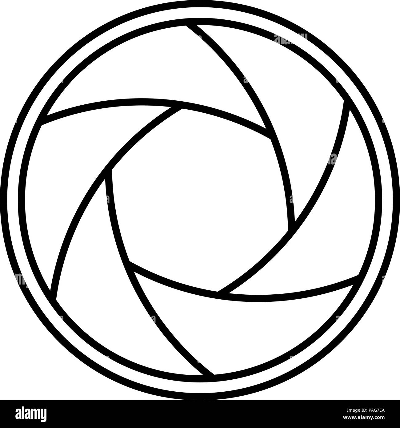 Photography Camera shutter objective aperture icon Stock Vector Image ...