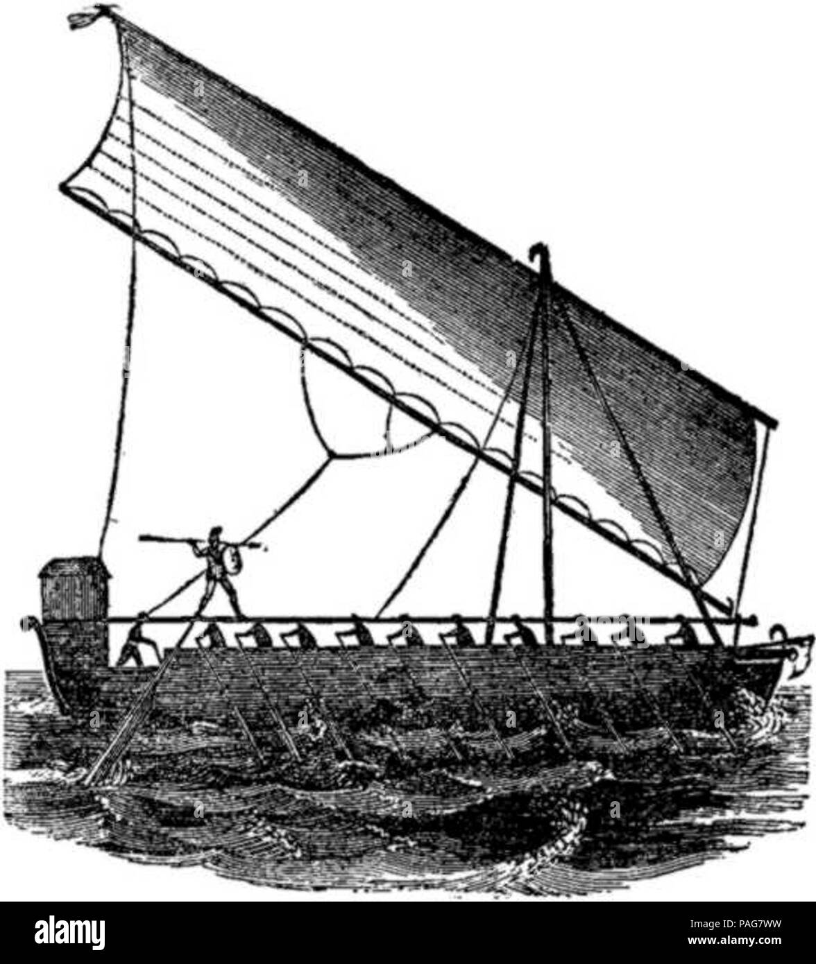 A Piratical Proa in Full Chase Stock Photo - Alamy