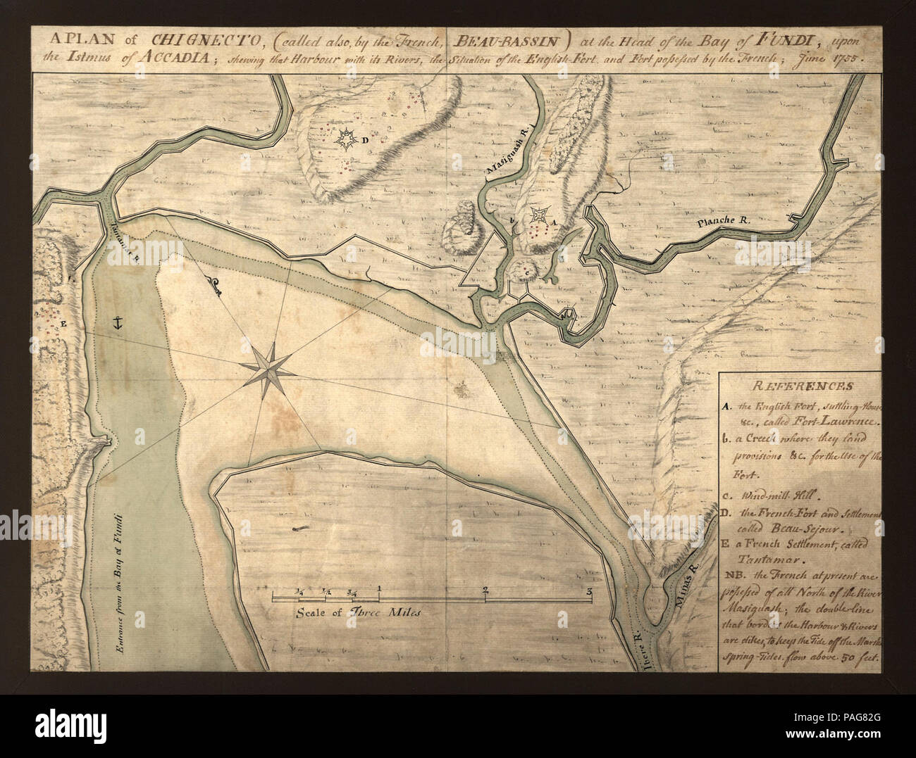 A plan of Chignecto (called also by the French Beau-Bassin) at the head ...