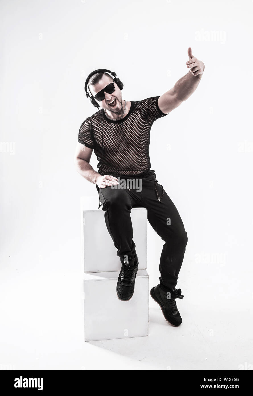 Dj pose hi-res stock photography and images - Alamy