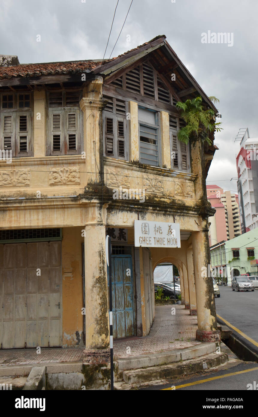 Old and poorly maintained buildings in Georgetown on the island of ...