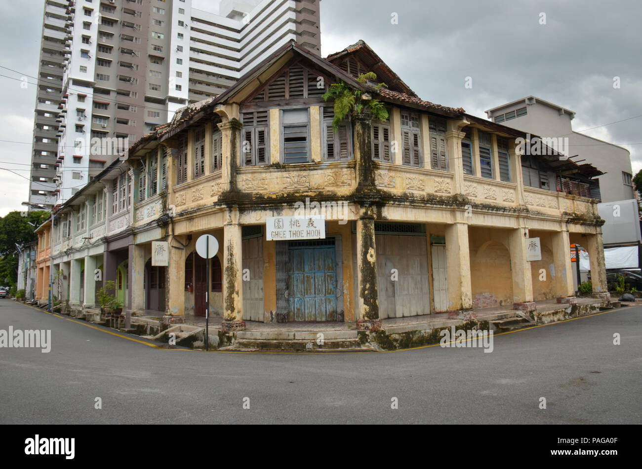 Old and poorly maintained buildings in Georgetown on the island of ...
