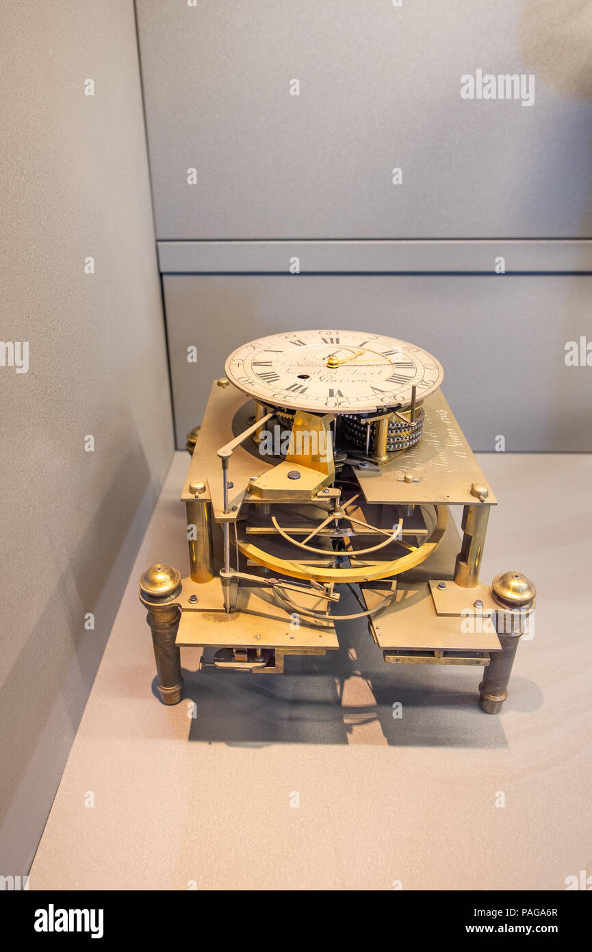 Marine clock no.2 with motor weight and double pendulum wheel, 1763 ...