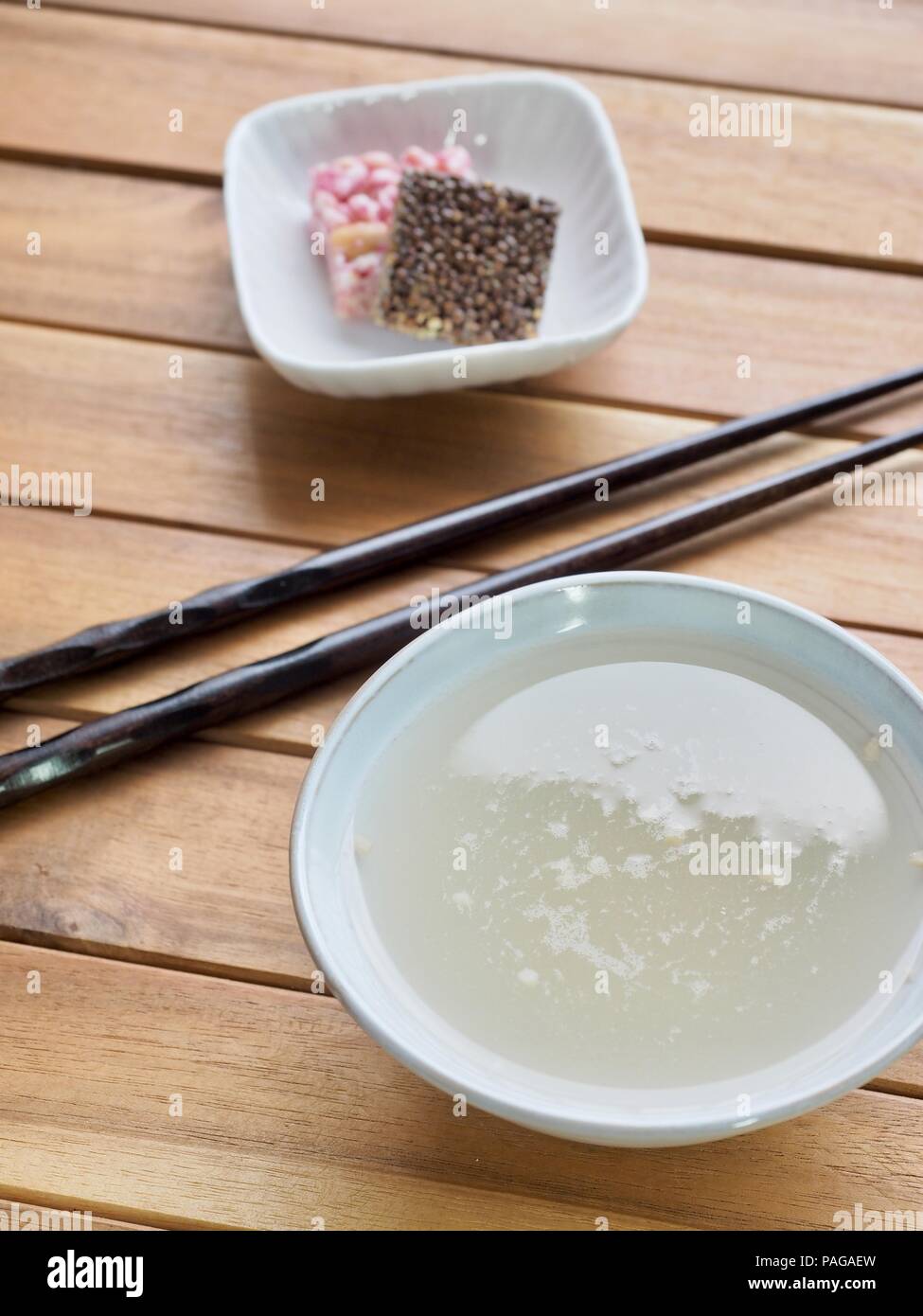 Korean traditional drink, sikhye, sweet rice drink Stock Photo - Alamy