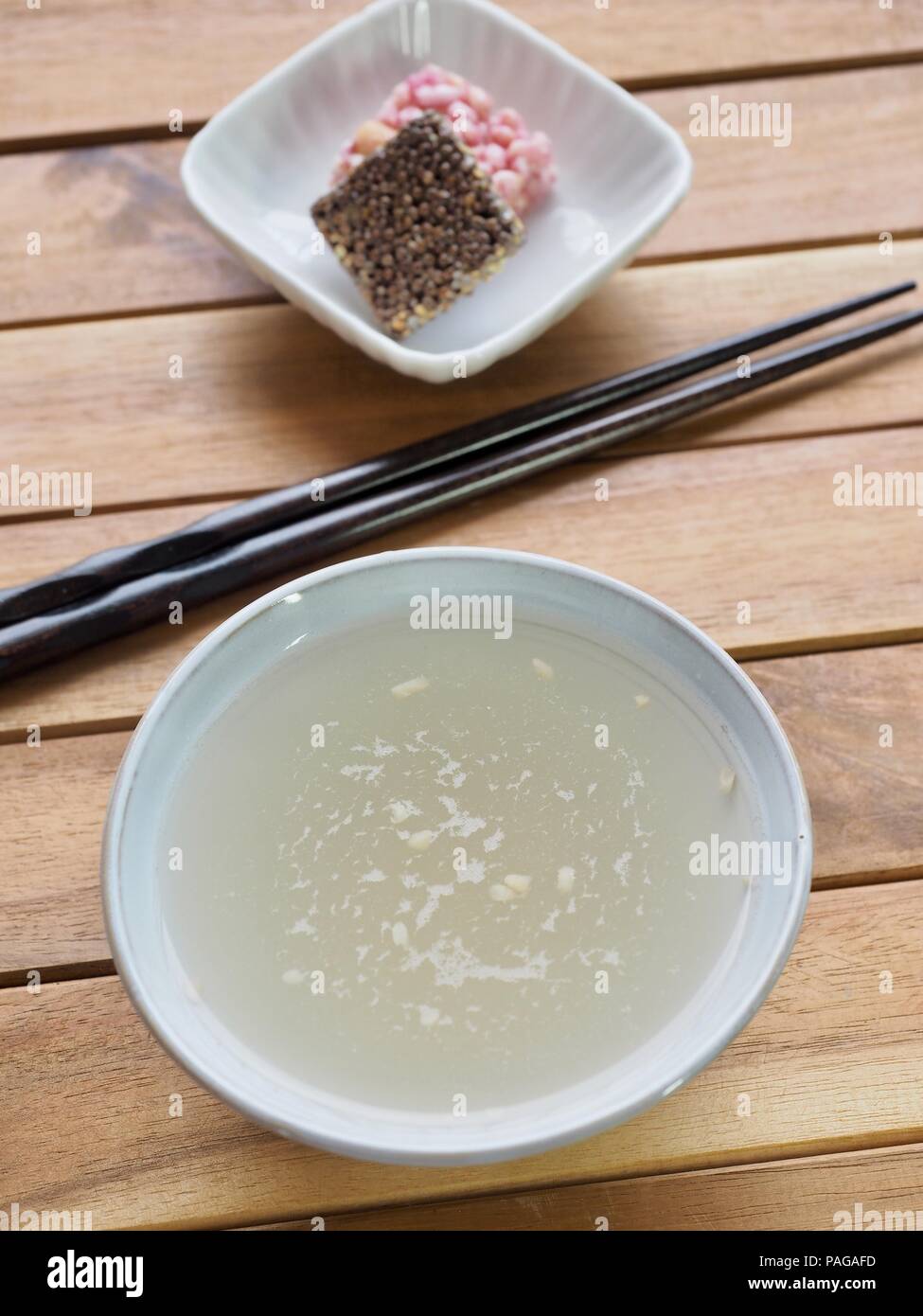 Korean traditional drink, sikhye, sweet rice drink Stock Photo - Alamy