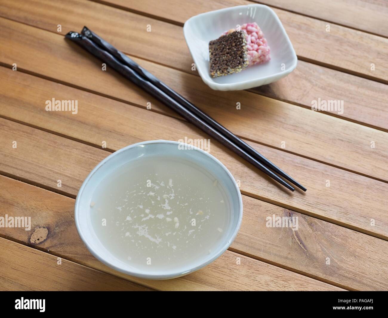 Korean traditional drink, sikhye, sweet rice drink Stock Photo - Alamy