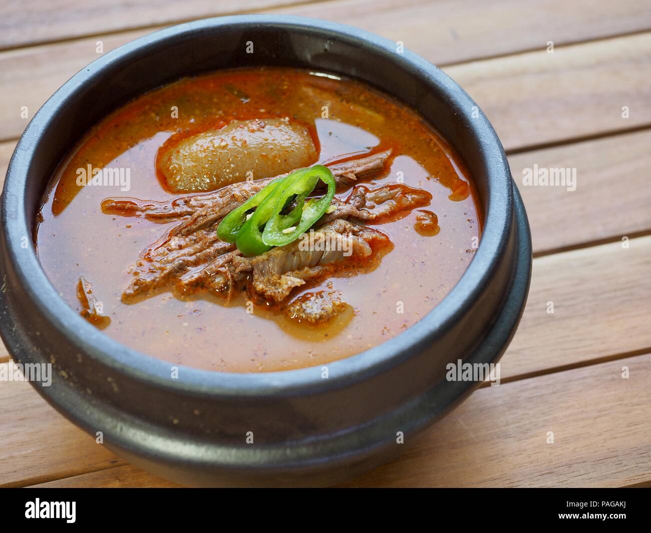 Korean food Goat soup Stock Photo - Alamy