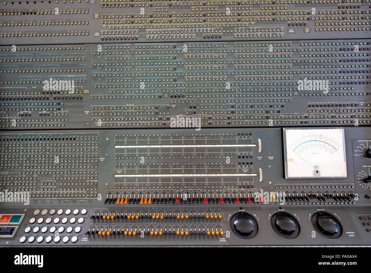 IBM Stretch 7030 computer, 1961 on display at the Musée des Arts et ...