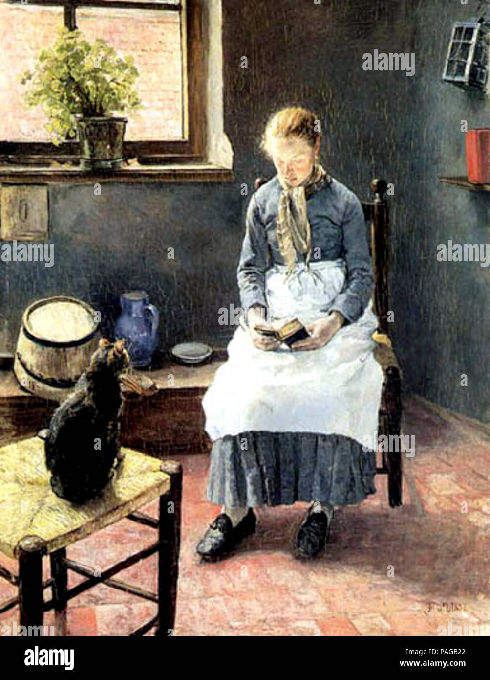 Cat reading art hi-res stock photography and images - Alamy