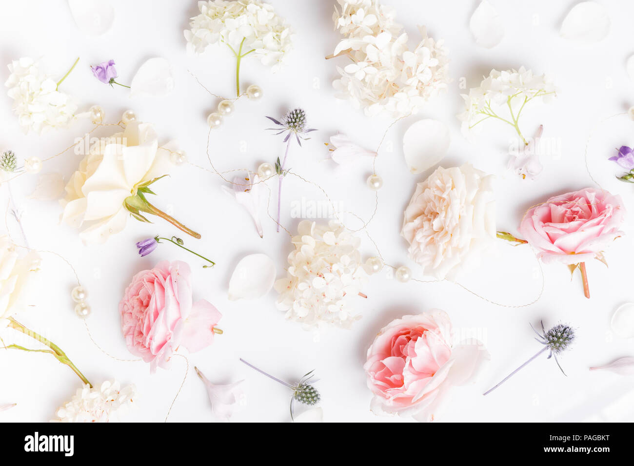 Sweet color fabric roses in soft style for background Stock Photo - Alamy