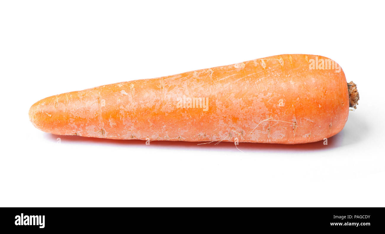 Single ugly carrot isolated on white background Stock Photo - Alamy