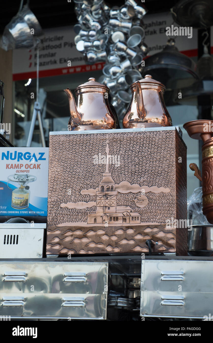 Turkish tea pot made in a traditional style Stock Photo - Alamy