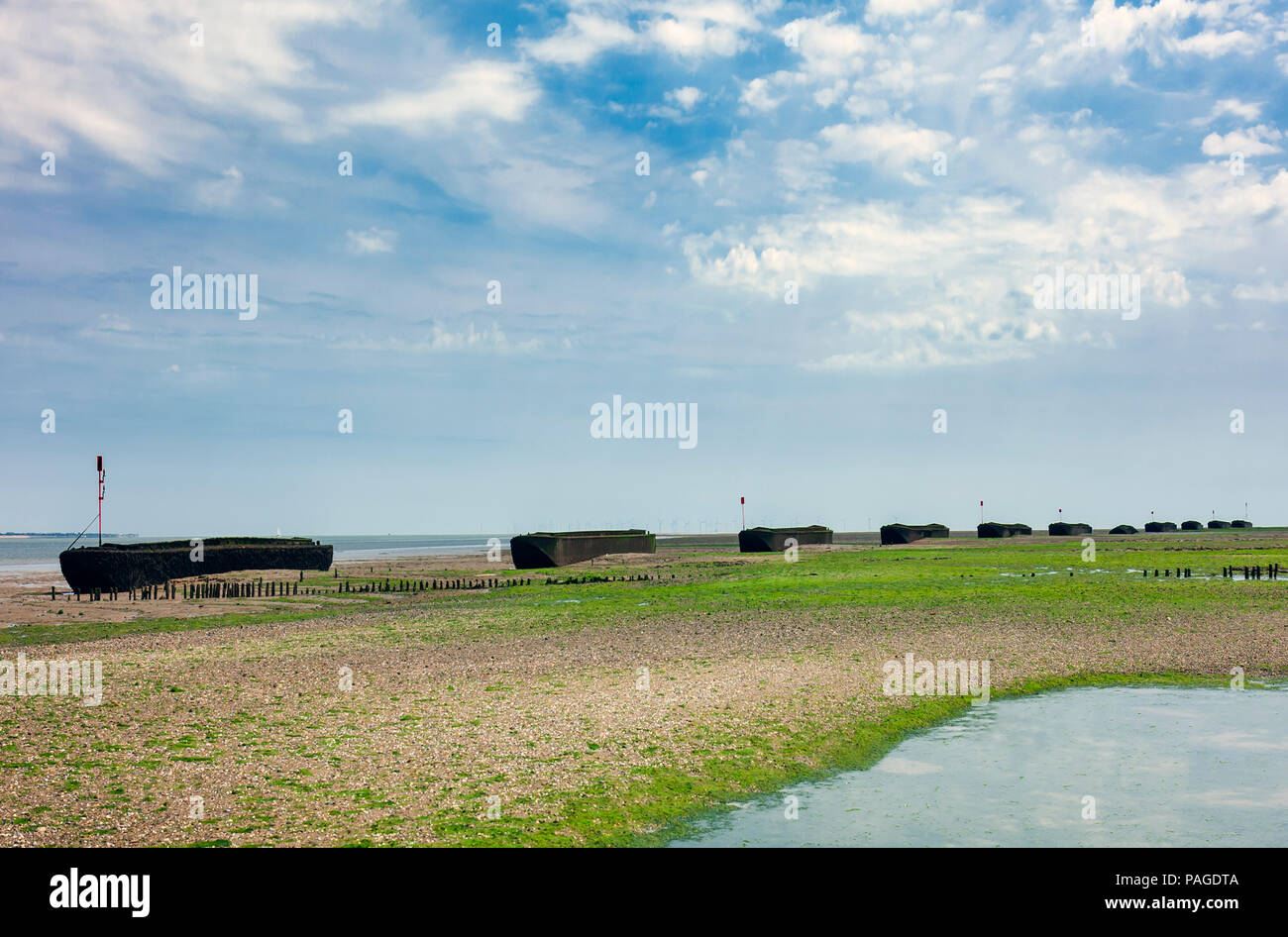 Bradwell Barges at Blackwater Estuary Stock Photo - Alamy