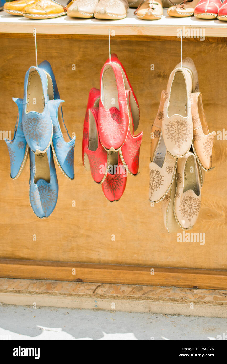 Set of traditional hand made Yemeni shoes Stock Photo - Alamy