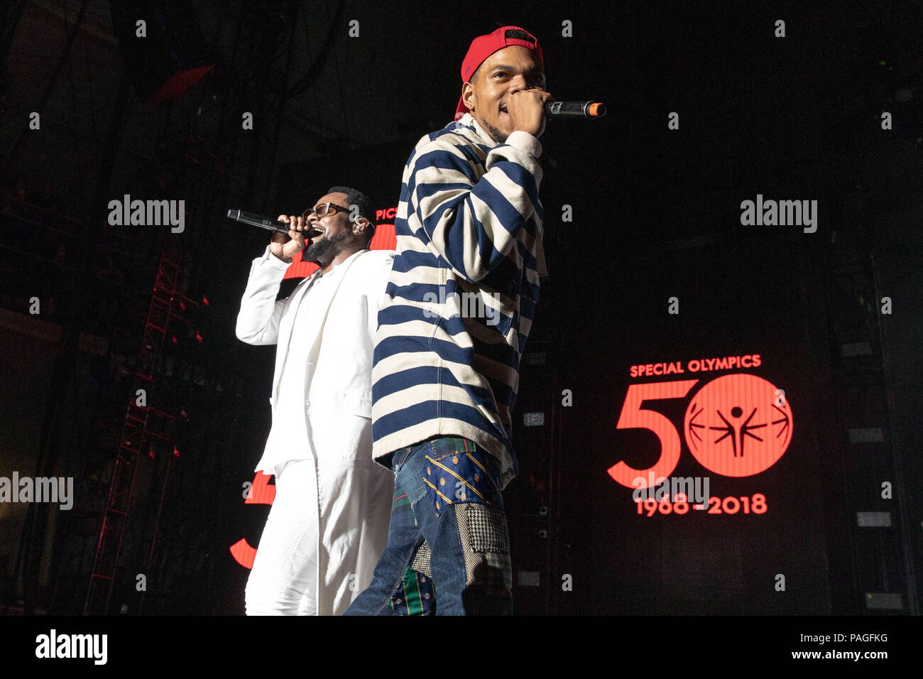 Chicago, Illinois, USA. 21st July, 2018. CARL THOMAS and CHANCE THE ...