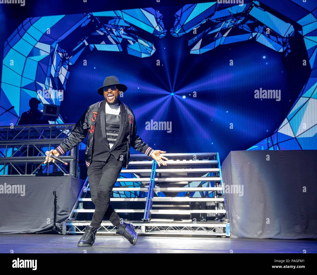 Chicago, Illinois, USA. 21st July, 2018. Singer USHER (USHER RAYMOND IV ...