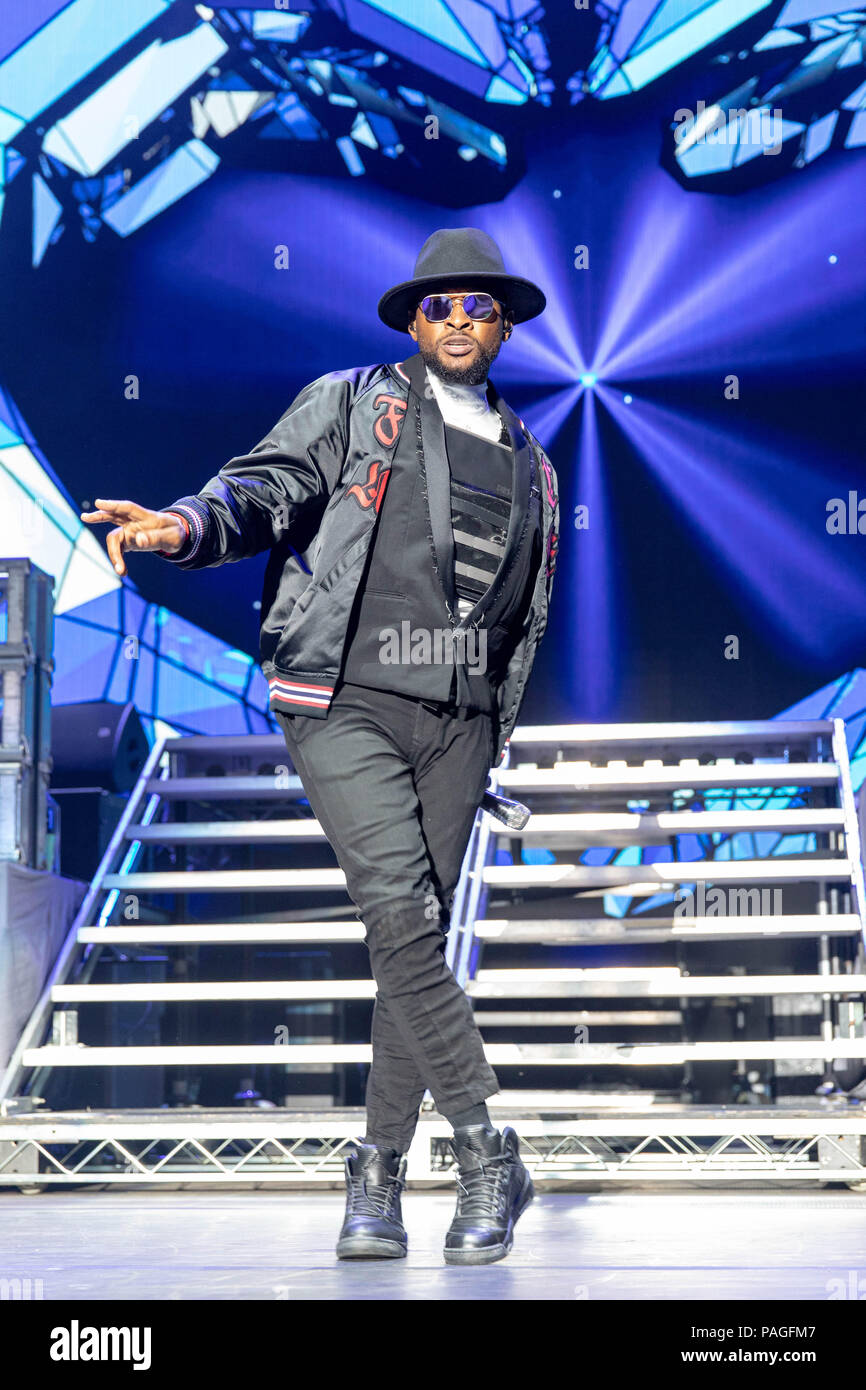 Chicago, Illinois, USA. 21st July, 2018. Singer USHER (USHER RAYMOND IV ...