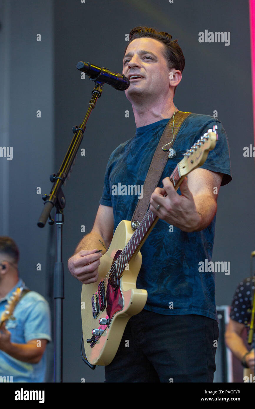 Chicago, Illinois, USA. 21st July, 2018. MARC ROBERGE of O.A.R. during ...
