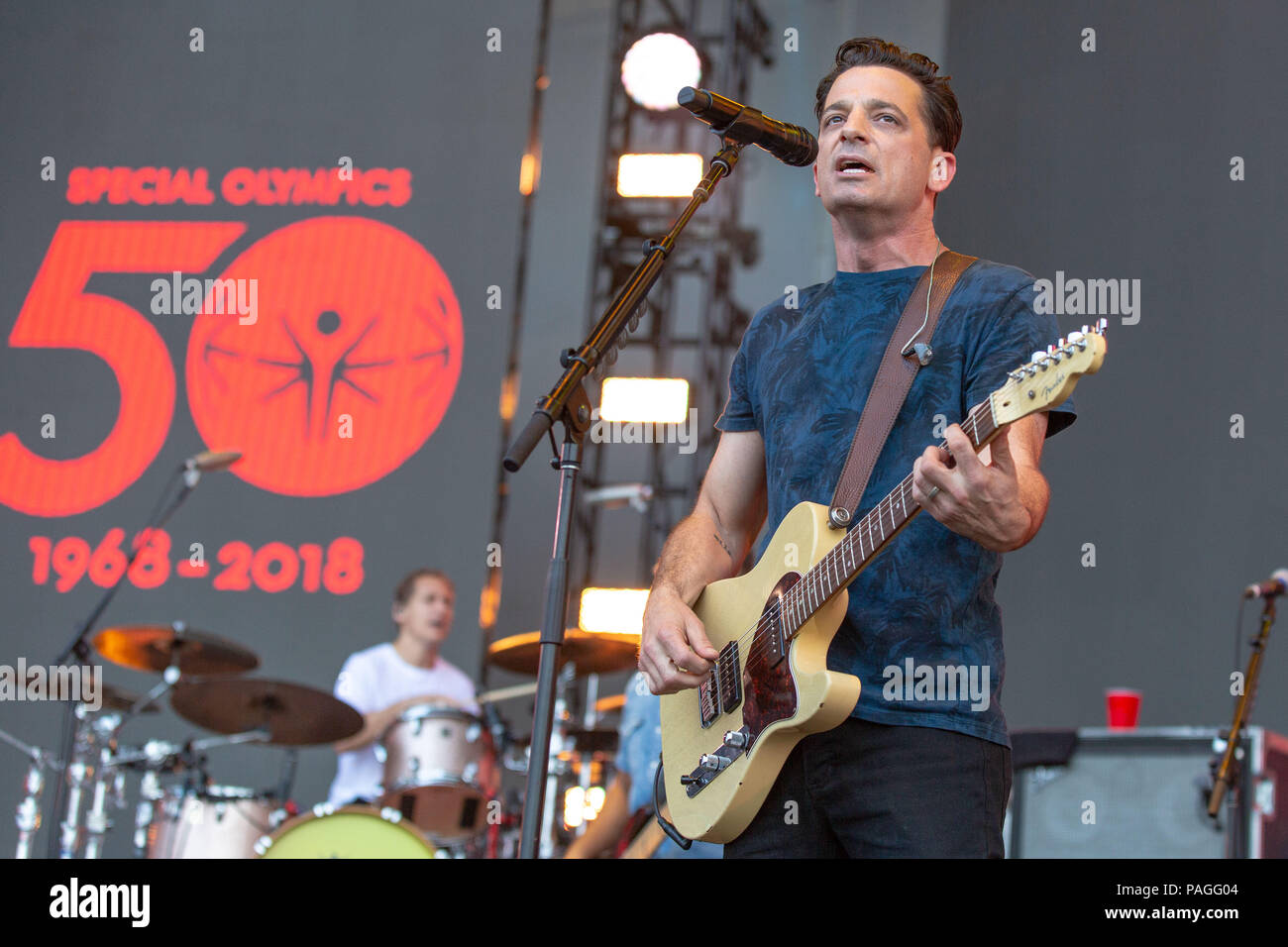 Chicago, Illinois, USA. 21st July, 2018. MARC ROBERGE of O.A.R. during ...