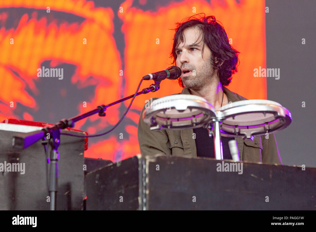 Chicago, Illinois, USA. 21st July, 2018. MIKEL PARIS of O.A.R. during ...