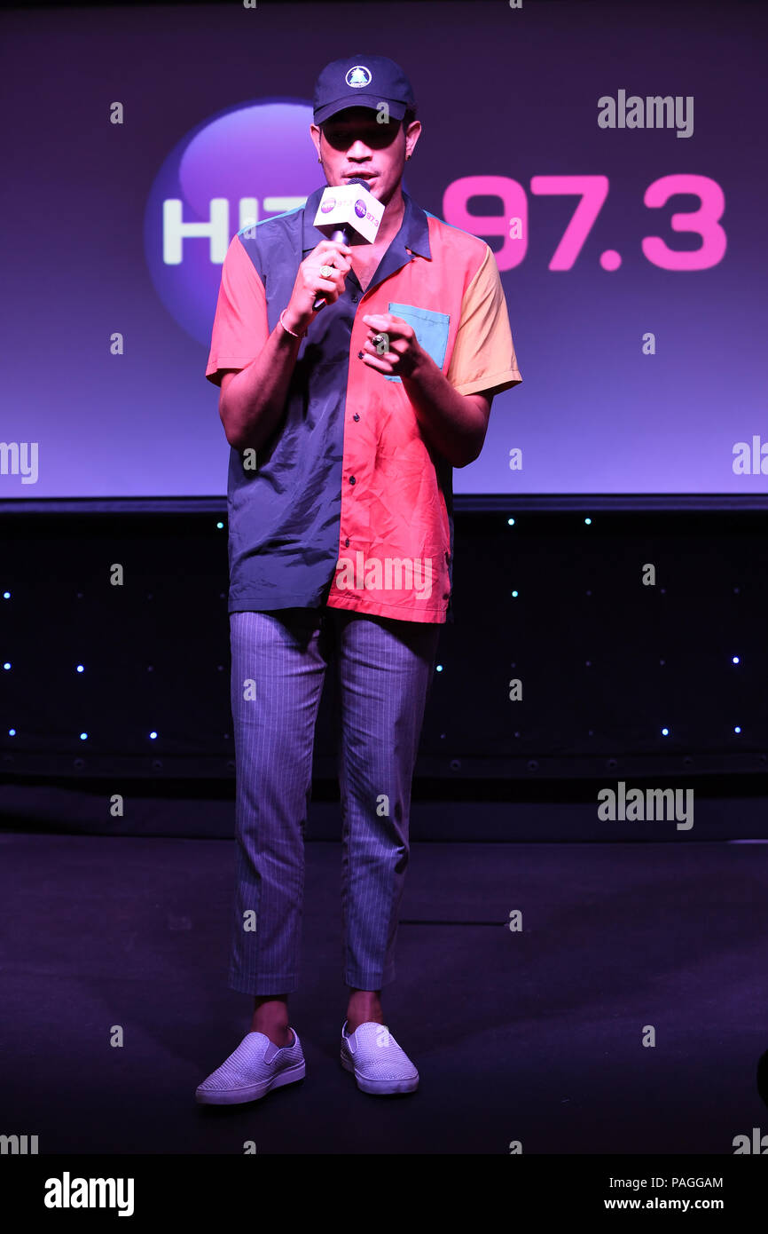 Hollywood, FL, USA. 21st July, 2018. Bryce Vine visits Hits Live at ...