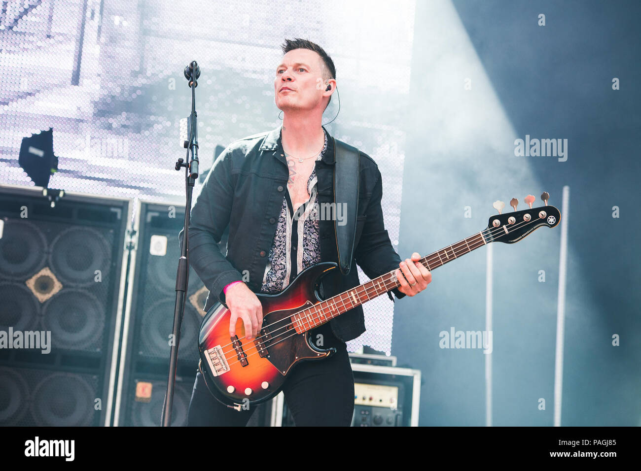 July 20, 2018 - Bass player of the Stereophonics, Richard Jones ...