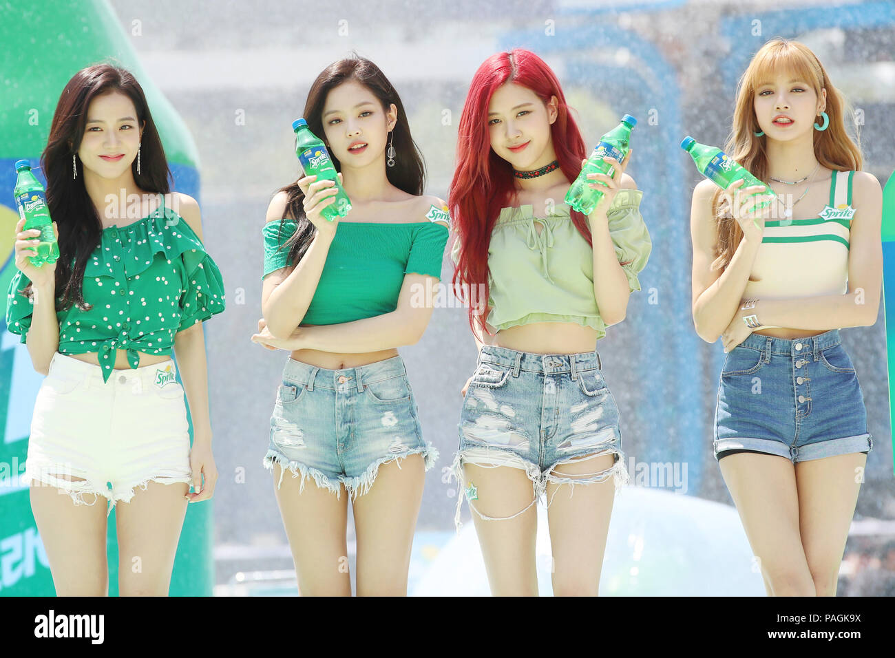 23rd July, 2018. S. Korean girl group Black Pink South Korean girl ...