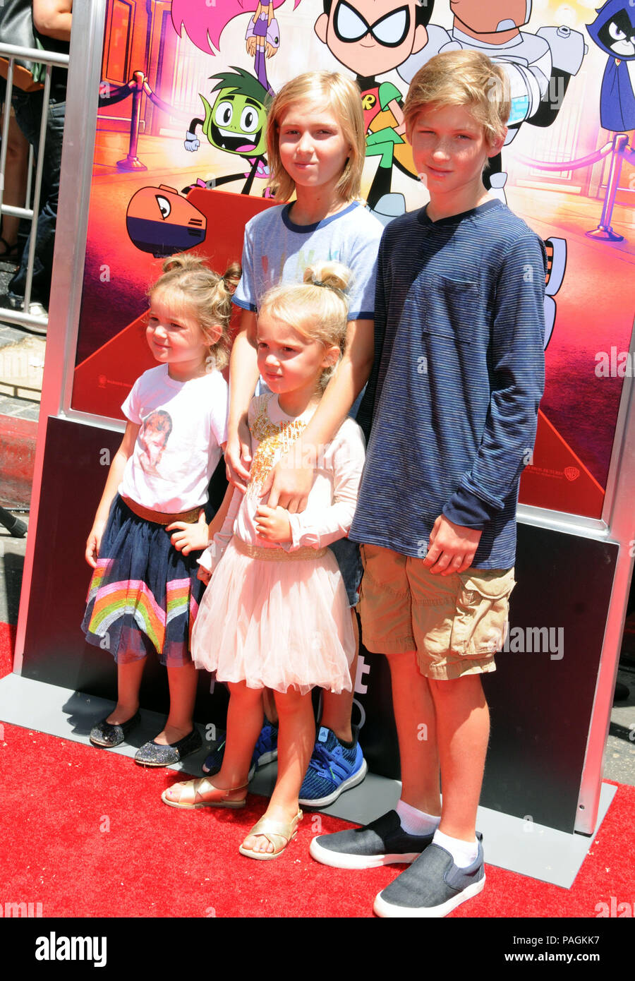 HOLLYWOOD, CA - JULY 22: The Stauffer family attends Warner Bros ...