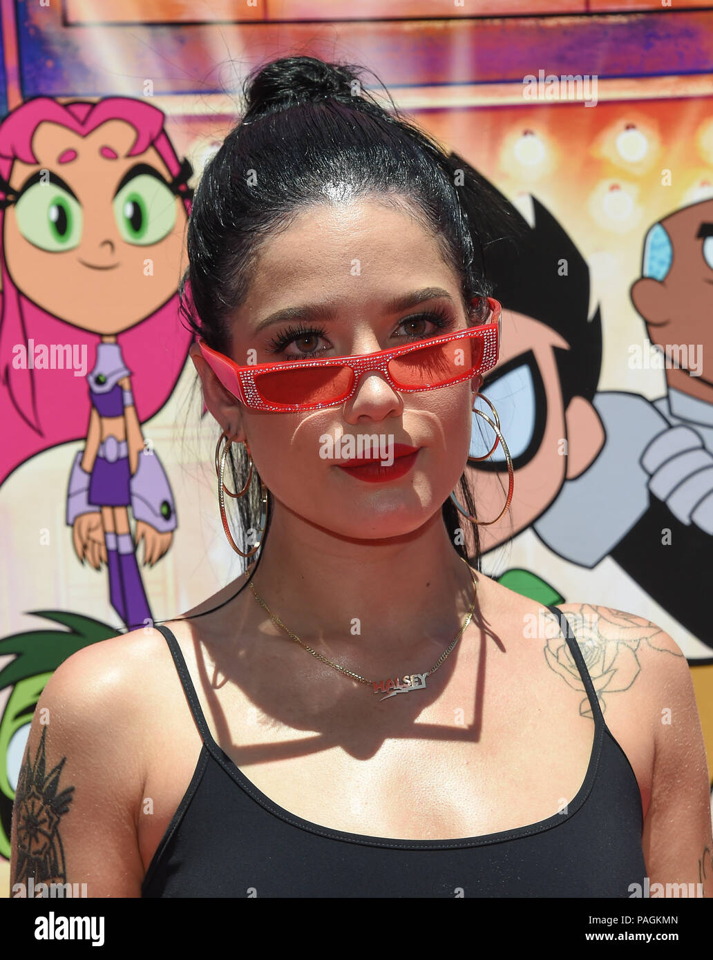 Hollywood, California, USA. 22nd July, 2018. Halsey arrives for the ...